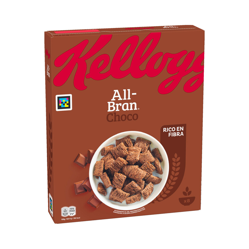 KELLOGG'S All bran choco Cereales de fibra y chocolate 375 g. - Alcampo ...