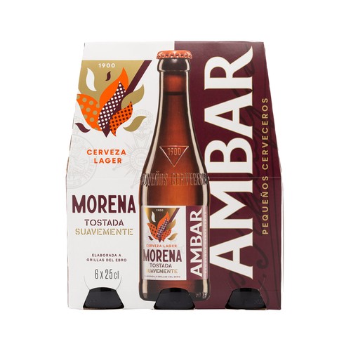 AMBAR Cerveza morena pack de 6 botellines de 25 cl. - Alcampo ¡Haz tu ...