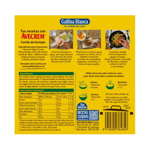AVECREM Pastillas de caldo de carne 20 uds. 200 g. - Alcampo ¡Haz tu ...
