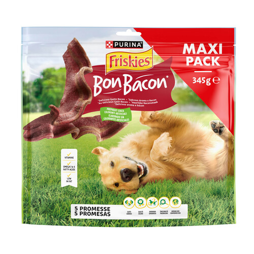 PURINA Friskies Snaks para perro con sabor a bacon 345 g - Alcampo ¡Haz ...