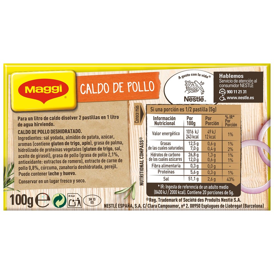 MAGGI Pastillas de caldo de pollo 10 ud. 100 g. - Alcampo ¡Haz tu ...