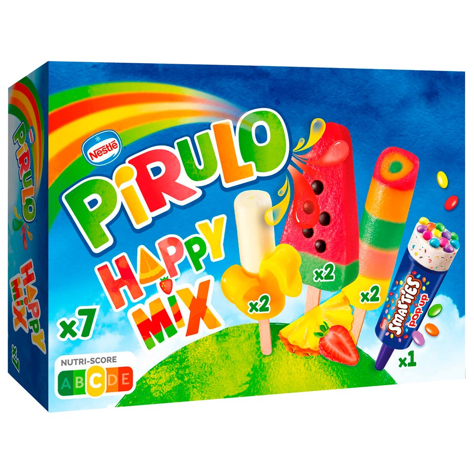 PIRULO Surtido de helados compuesto por 2 pirulos happy, 2 watermelon ...