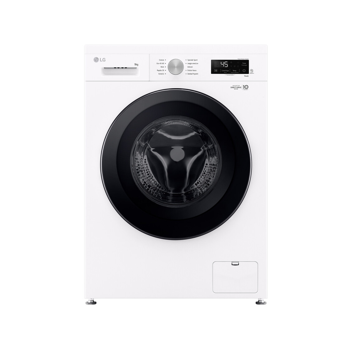 Lavadora LG F4A1009NWK 9KG, color blanco, clasificación energética: A ...
