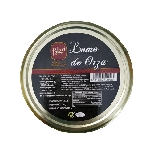 POLGRI Lomo de orza 780 g. - Alcampo ¡Haz tu Compra Online y Recoge Más ...