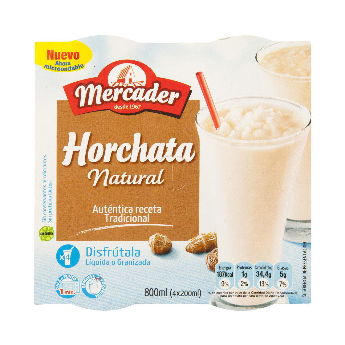 MERCADER Horchata natural granizada MERCADER 4 x 200 ml. - Alcampo ¡Haz tu Compra Online y ...