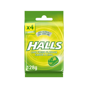 HALLS Caramelos de lima sin azúcar, pack de 4 uds. HALLS 134 g ...