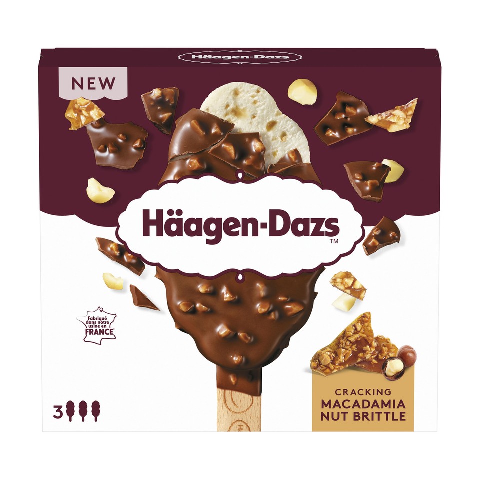 HÄAGEN-DAZS Bombón de helado de vainilla con trocitos de nueces de ...