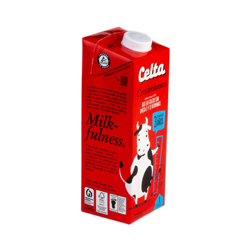 Leche semidesnatada, enriquecida con calcio, Omega 3 y 12 vitaminas ...