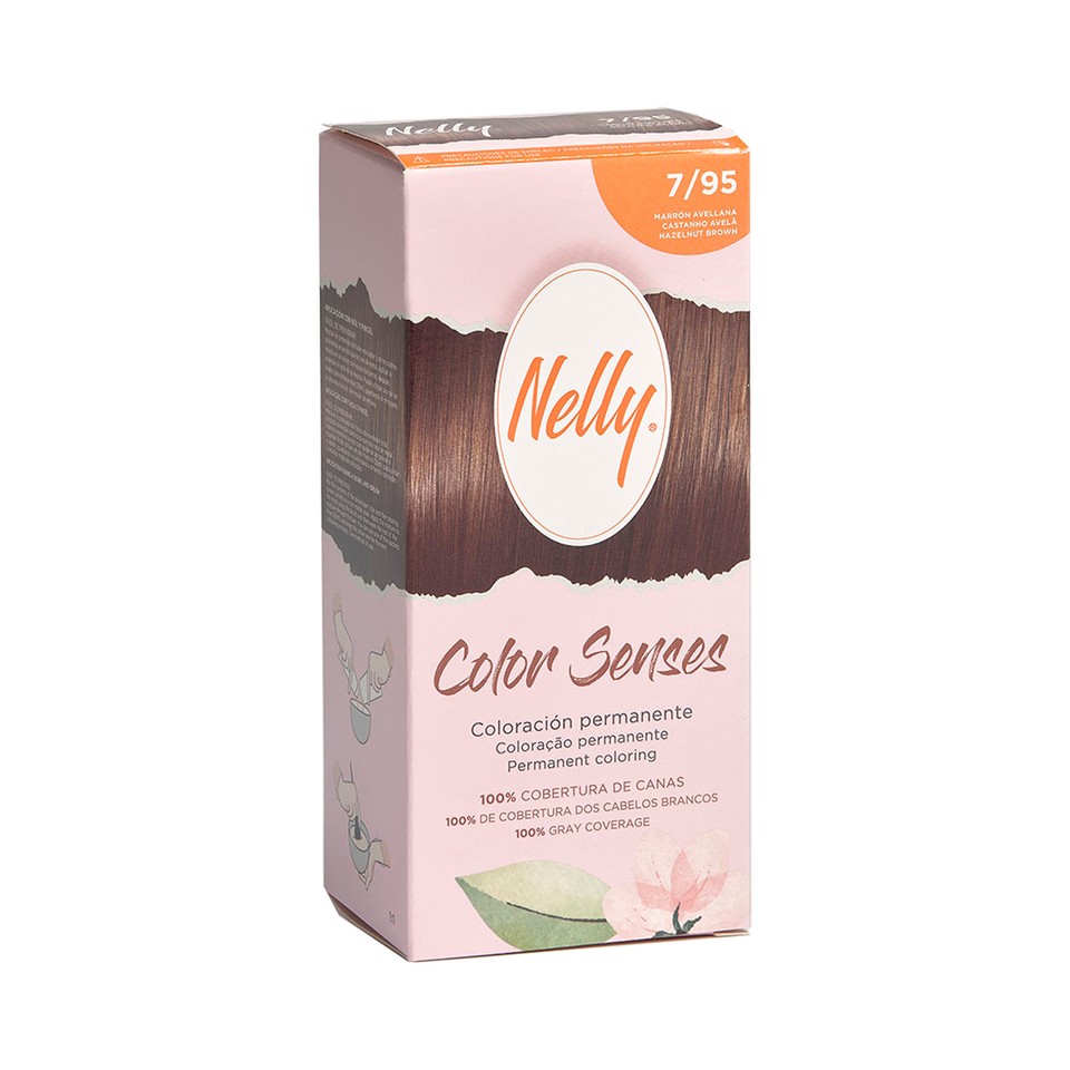 NELLY Coloración permanente con cobertura del 100% de las canas, tono 7 ...