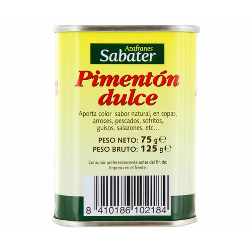 SABATER Pimentón dulce lata de 75 g. - Alcampo ¡Haz tu Compra Online y ...