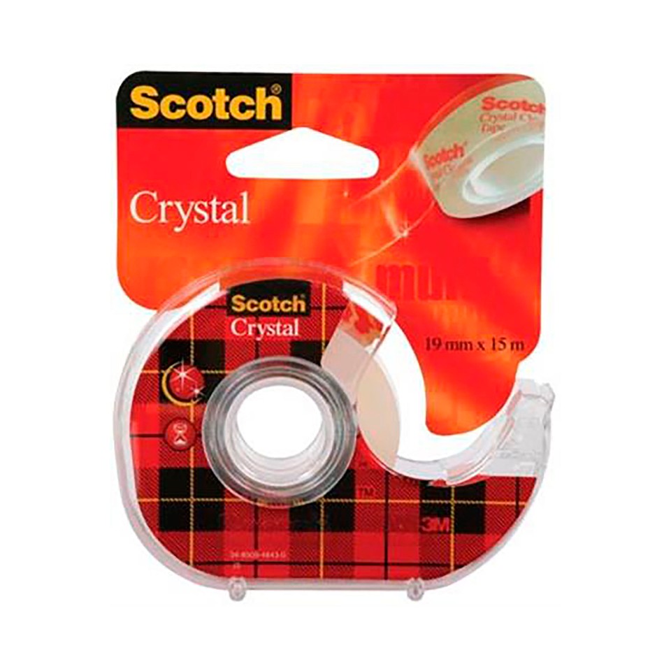 Cinta adhesiva supertransparente Scotch con dispensador, 19x15mm ...
