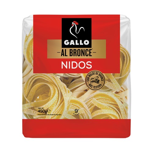 GALLO Al bronze Pasta fettuccine (nidos) 450 g. - Alcampo ¡Haz tu ...