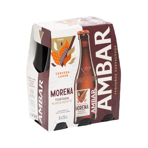 AMBAR Cerveza morena pack de 6 botellines de 25 cl. - Alcampo ¡Haz tu ...