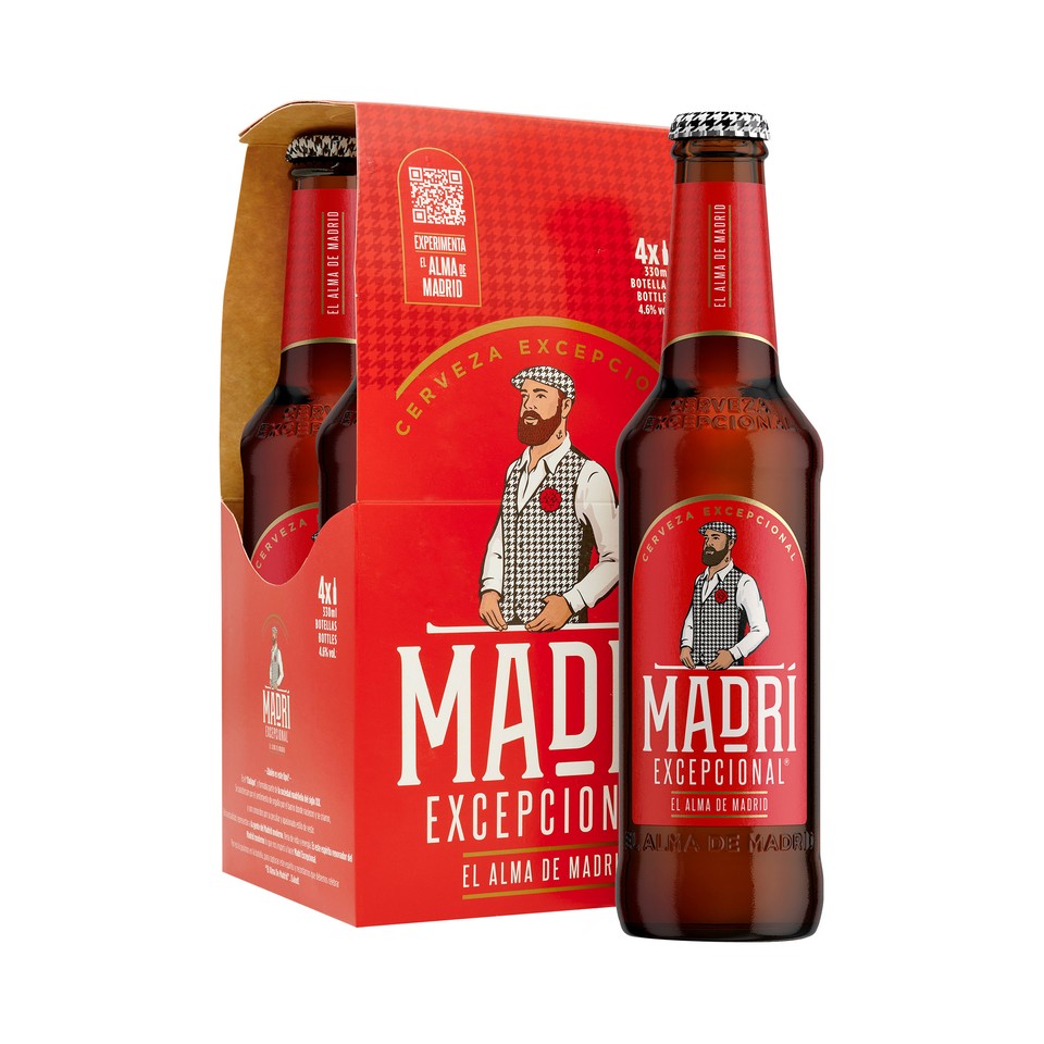 MADRI Cerveza excepcional lager botella pack 4 uds. 33cl. - Alcampo ...