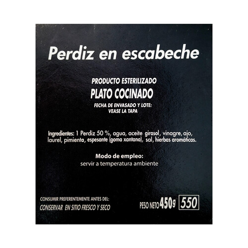 POLGRI Perdiz en escabeche POLGRI 450 g. - Alcampo ¡Haz tu Compra ...